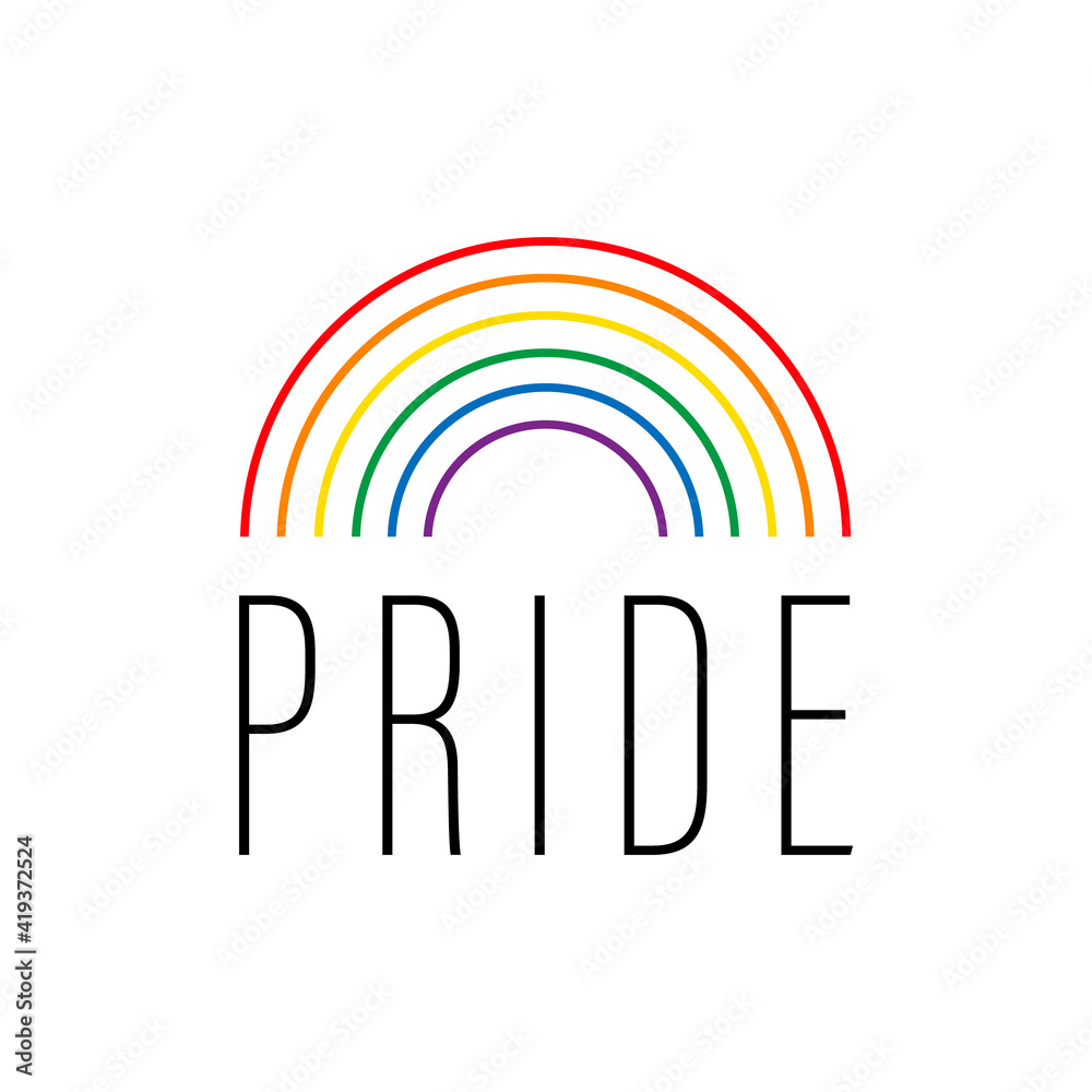 Pride month 2021 logo card with minority flag.Banner Love is love ...