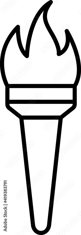Vector Olympic Torch Outline Icon Design Stock Vector | Adobe Stock Vector Olympic Torch Outline Icon Design Stock Vector | Adobe Stock