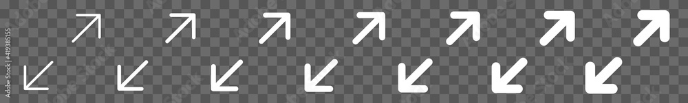Full Screen Icon White | Big Size Illustration | Video Expand Button ...