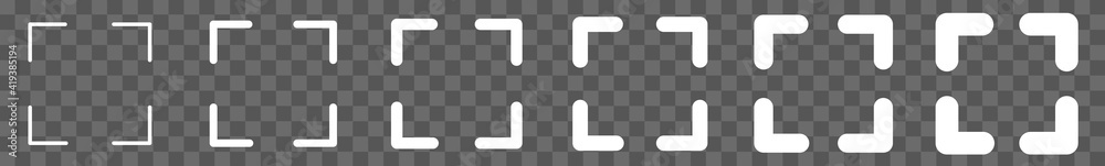Full Screen Icon White | Fullscreen Illustration | Video Expand Button ...