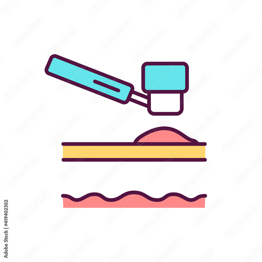 Medical diagnosis for skin conditions RGB color icon. Skin rashes ...