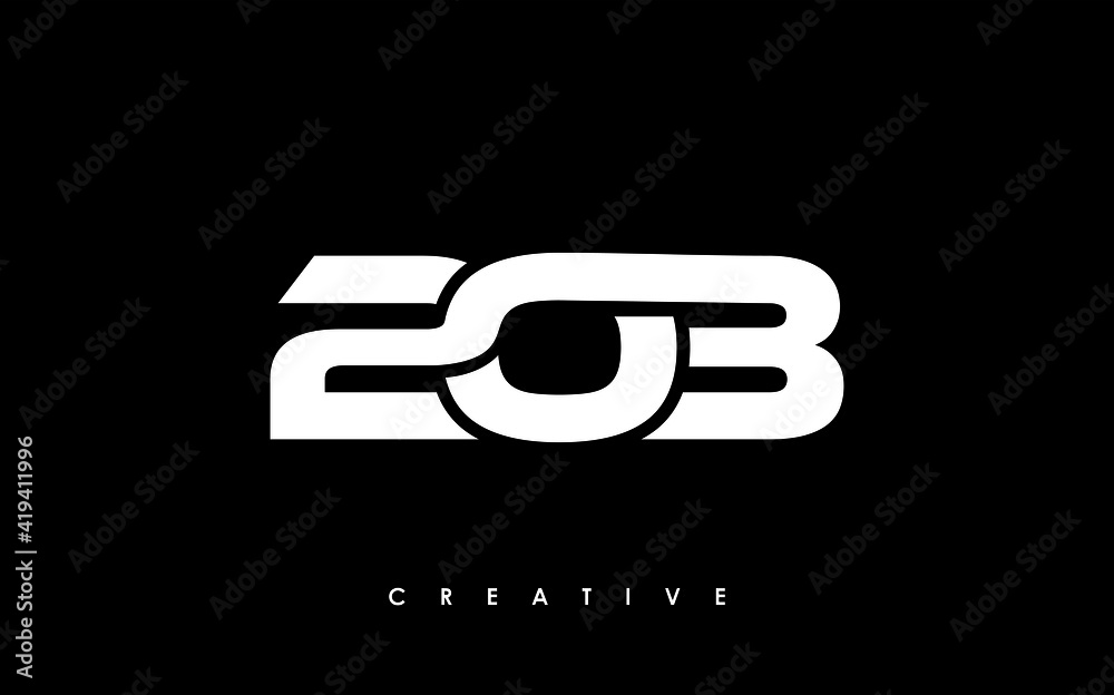 Vetor de 203 Letter Initial Logo Design Template Vector Illustration do ...