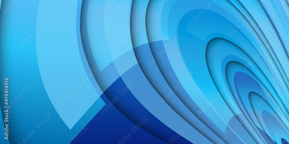 Modern 3D blue abstract background with paper cut shapes. Layered ...
