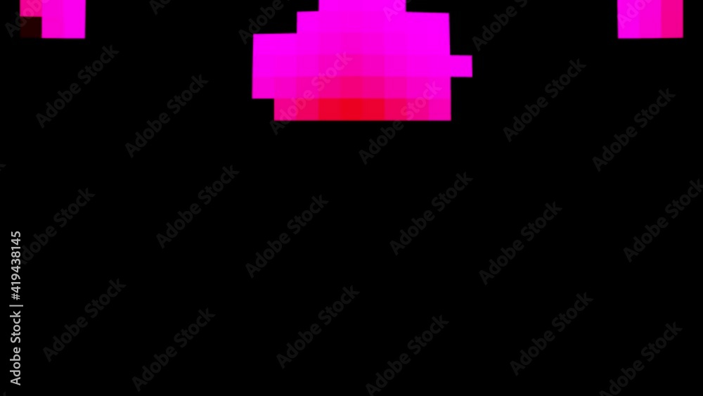 8 bit arcade game puzzle. Abstract graphic network. Rectangular pixel ...