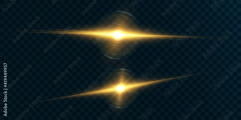 Illustration of Vector Lens Flare Effect. Transparent Vector Glow Lens ...