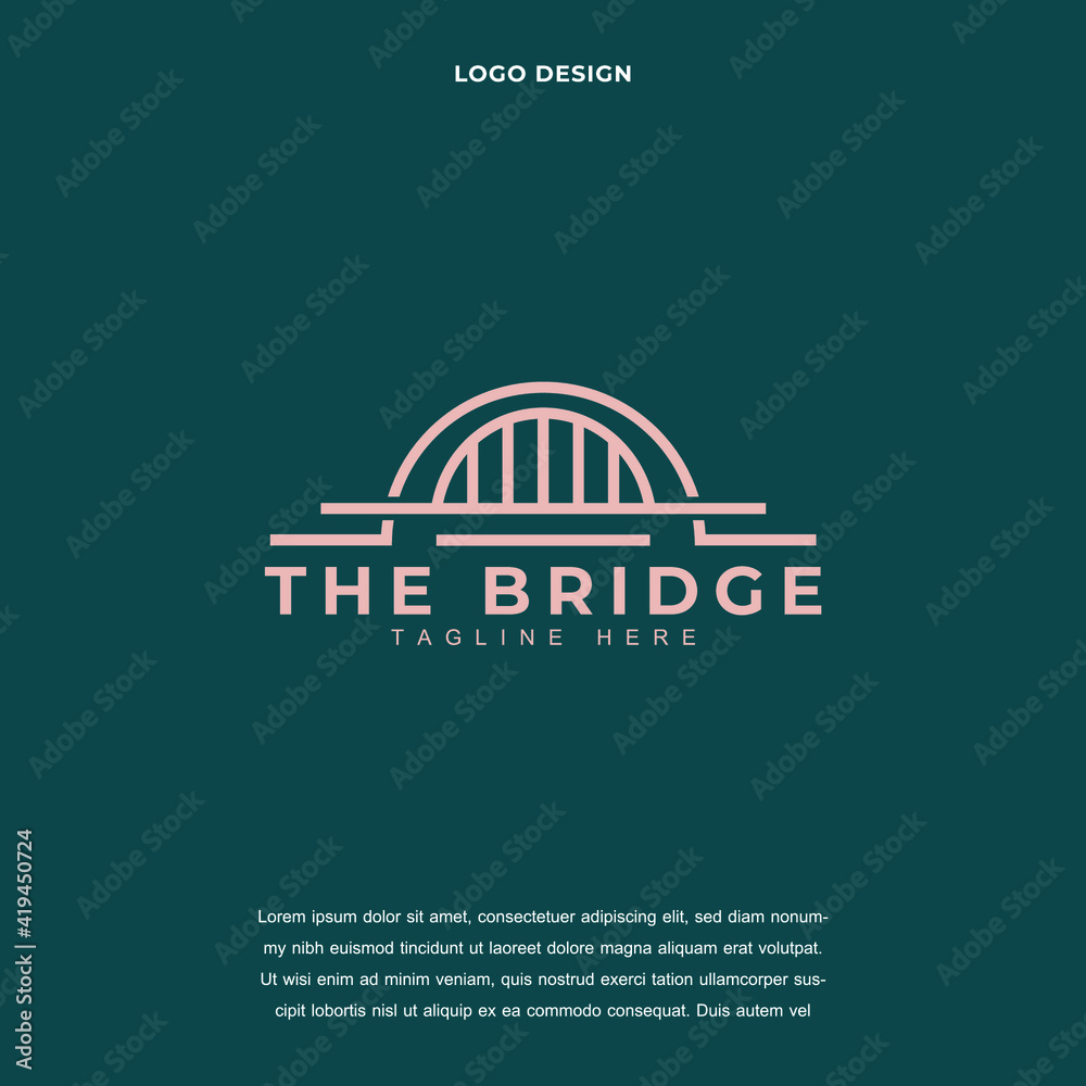 Creative the bridge icon logo design vector illustration. bridge symbol ...