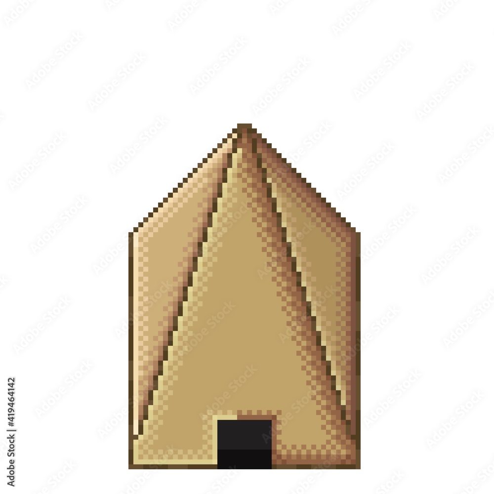 Desert pixel art. Pyramid pixel art. Vector picture. Stock Vector ...