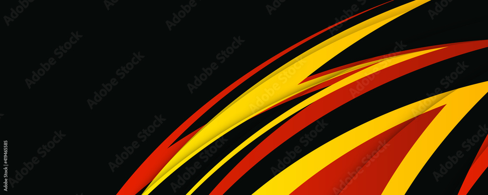 Abstract black red yellow illustration design vector background Stock ...