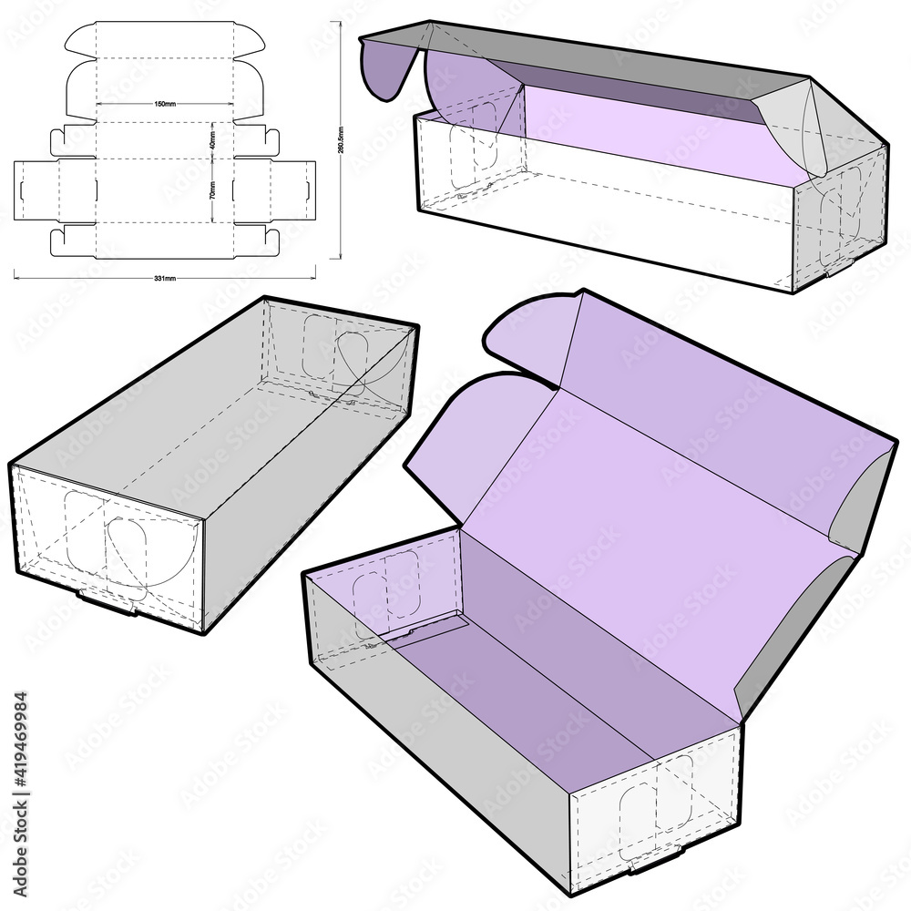 Self-assembling Folding Box. Ease of assembly, no need for glue ...