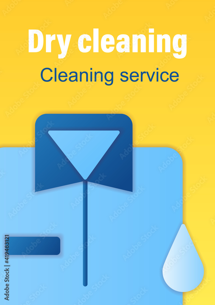 Dry cleaning brochure. Laundry service template. Flyer, magazine ...