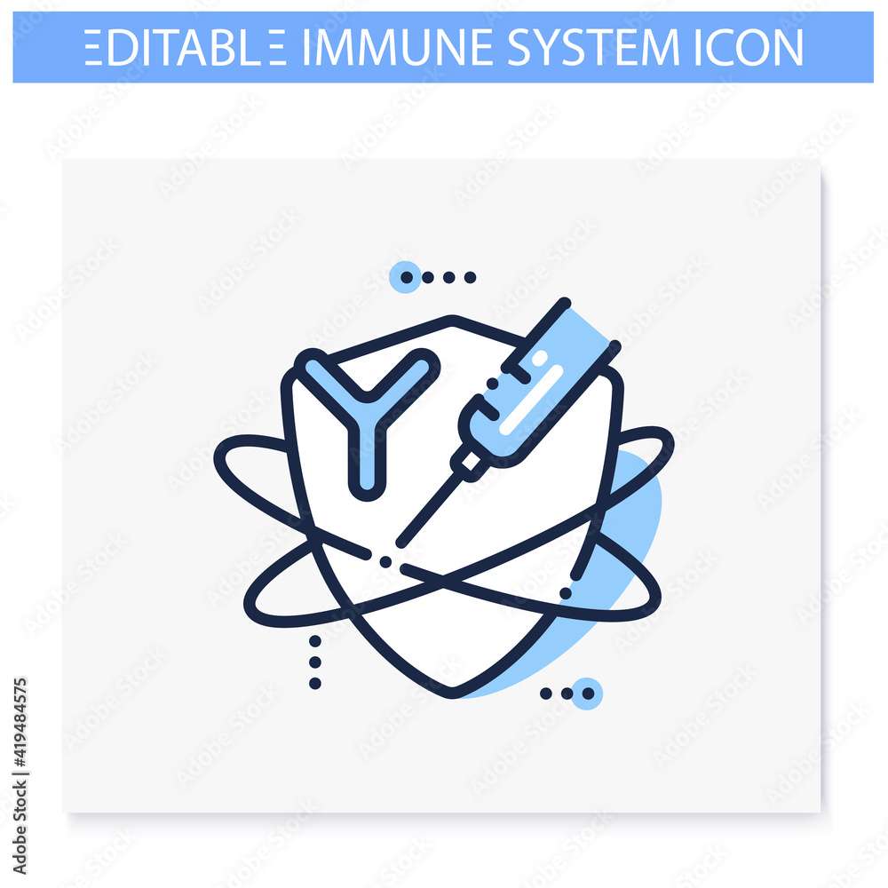 Immunoglobulin therapy line icon. Health injections. Immunology concept ...
