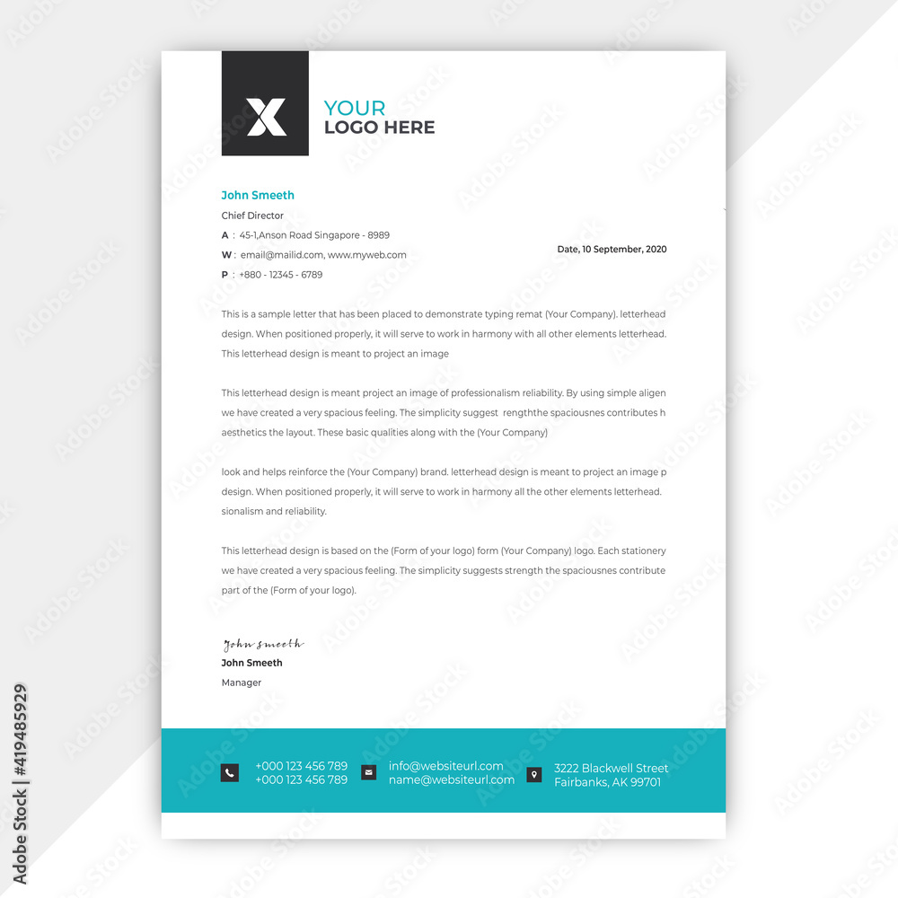Construction Business letterhead. Real estate letterhead template ...
