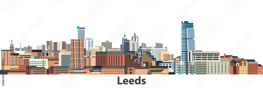 Poster Leeds city skyline vector illustration – Wall Art | UkPosters