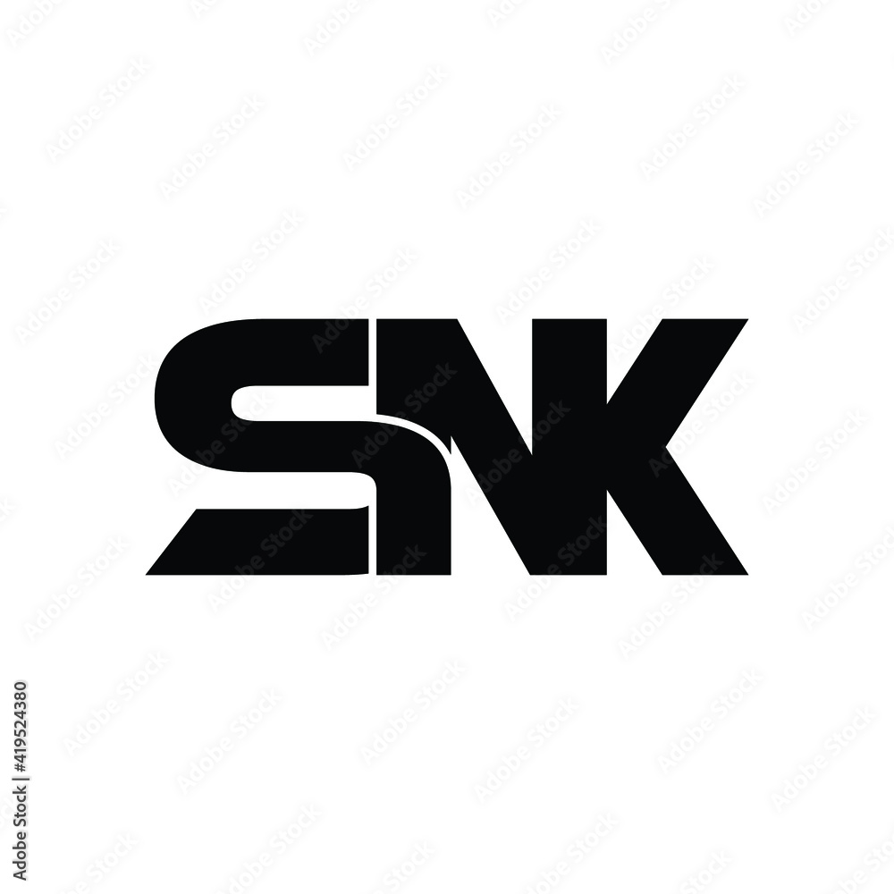 SNK letter monogram logo design vector Stock Vector | Adobe Stock