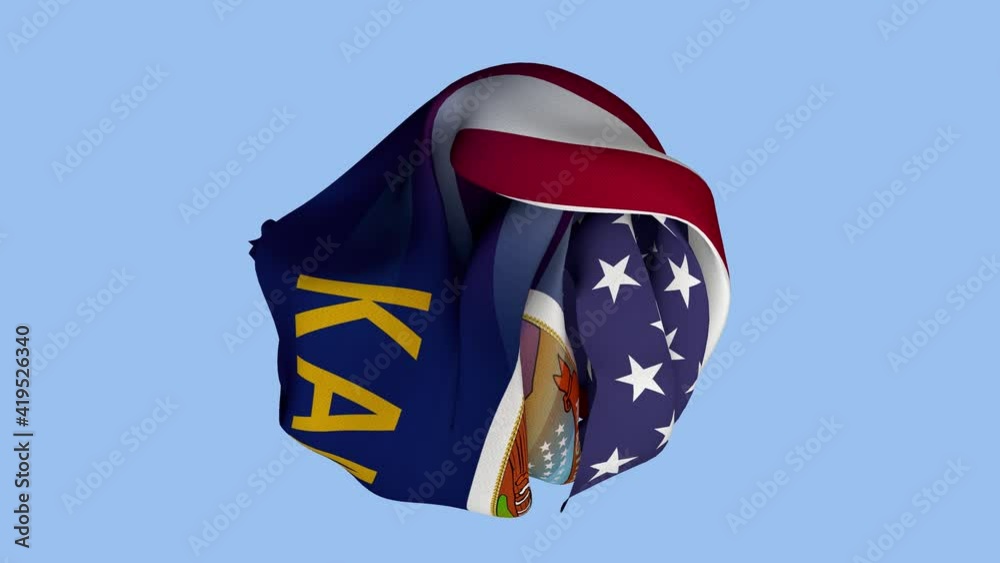 Crumpled Fabric Flag of Kansas State - USA Intro. USA Flag. State of ...