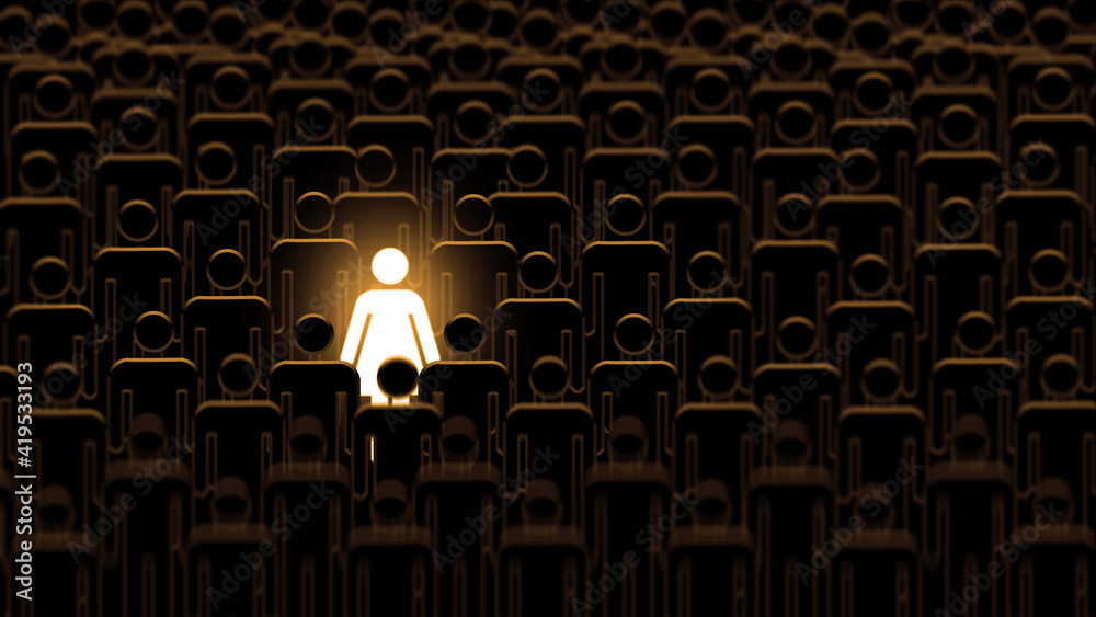 Crowd Of Identical People