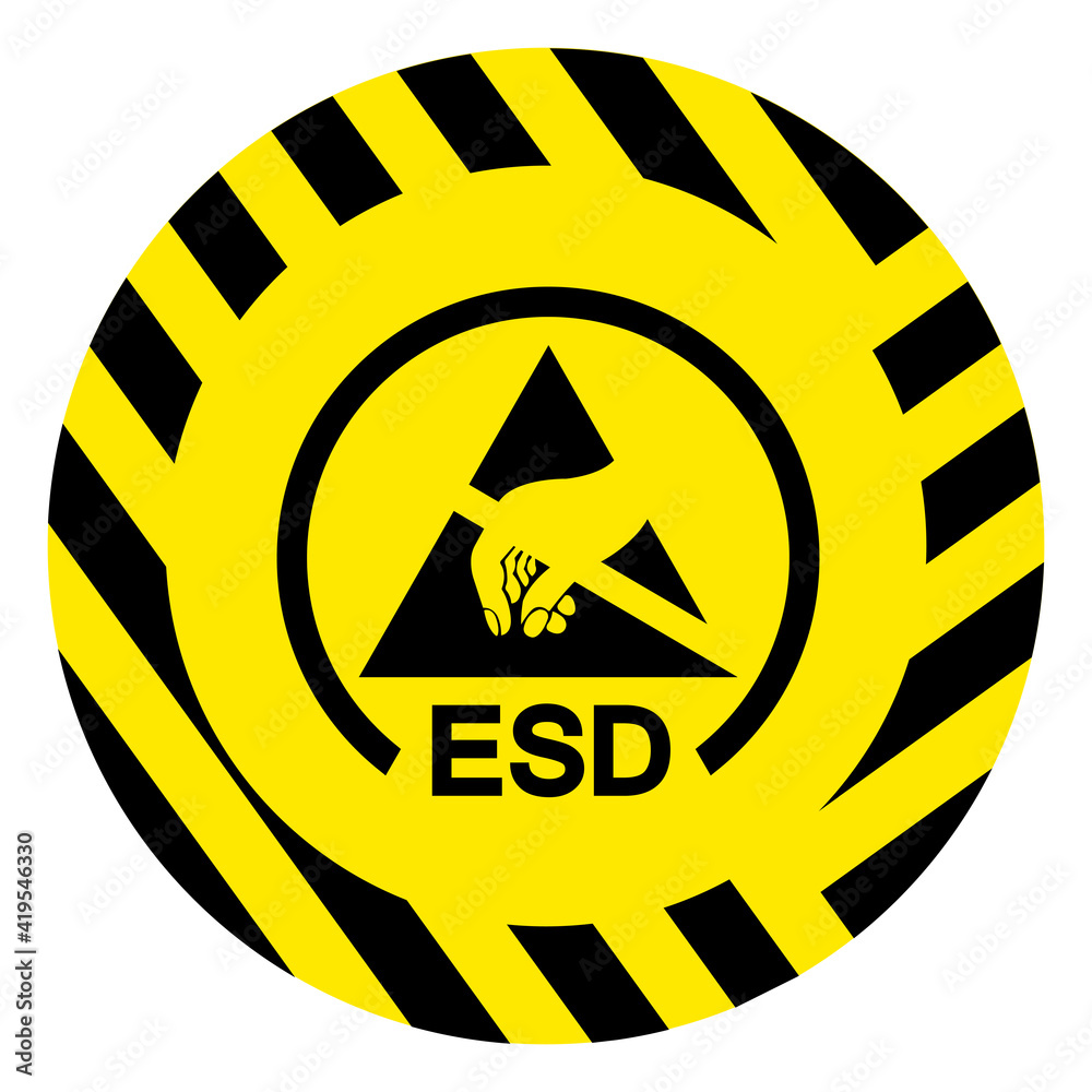Vecteur Stock ESD Protective Area Symbol Sign, Vector Illustration ...