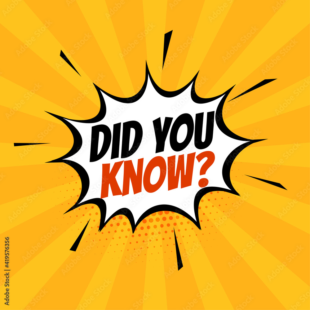 comic style did you know background design Stock Vector | Adobe Stock