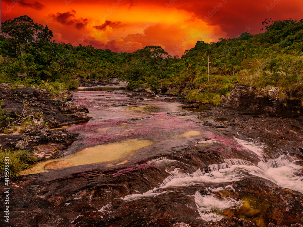 The rainbow river or five colors river is in Colombia one of the most ...