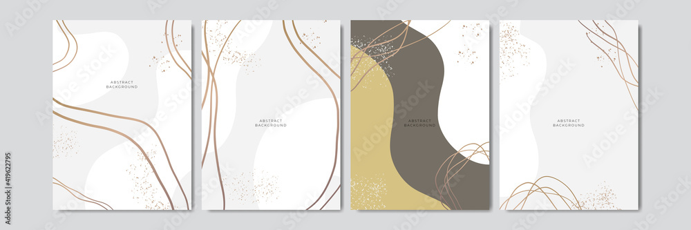 Contemporary boho bohemian universal cards templates. Geometric, oval ...