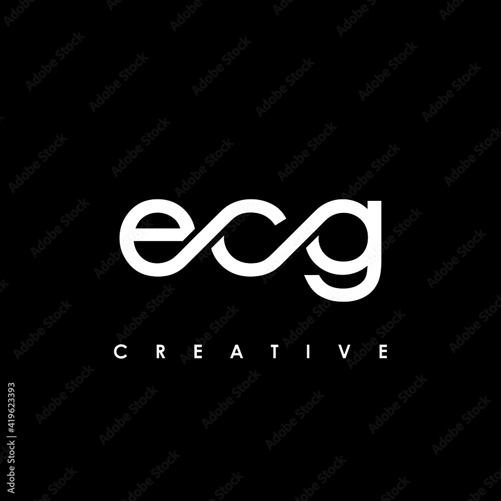 ECG Letter Initial Logo Design Template Vector Illustration Stock ...