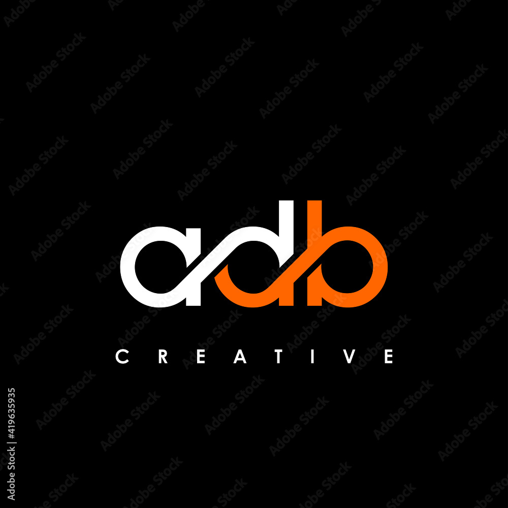 ADB Letter Initial Logo Design Template Vector Illustration Stock ...