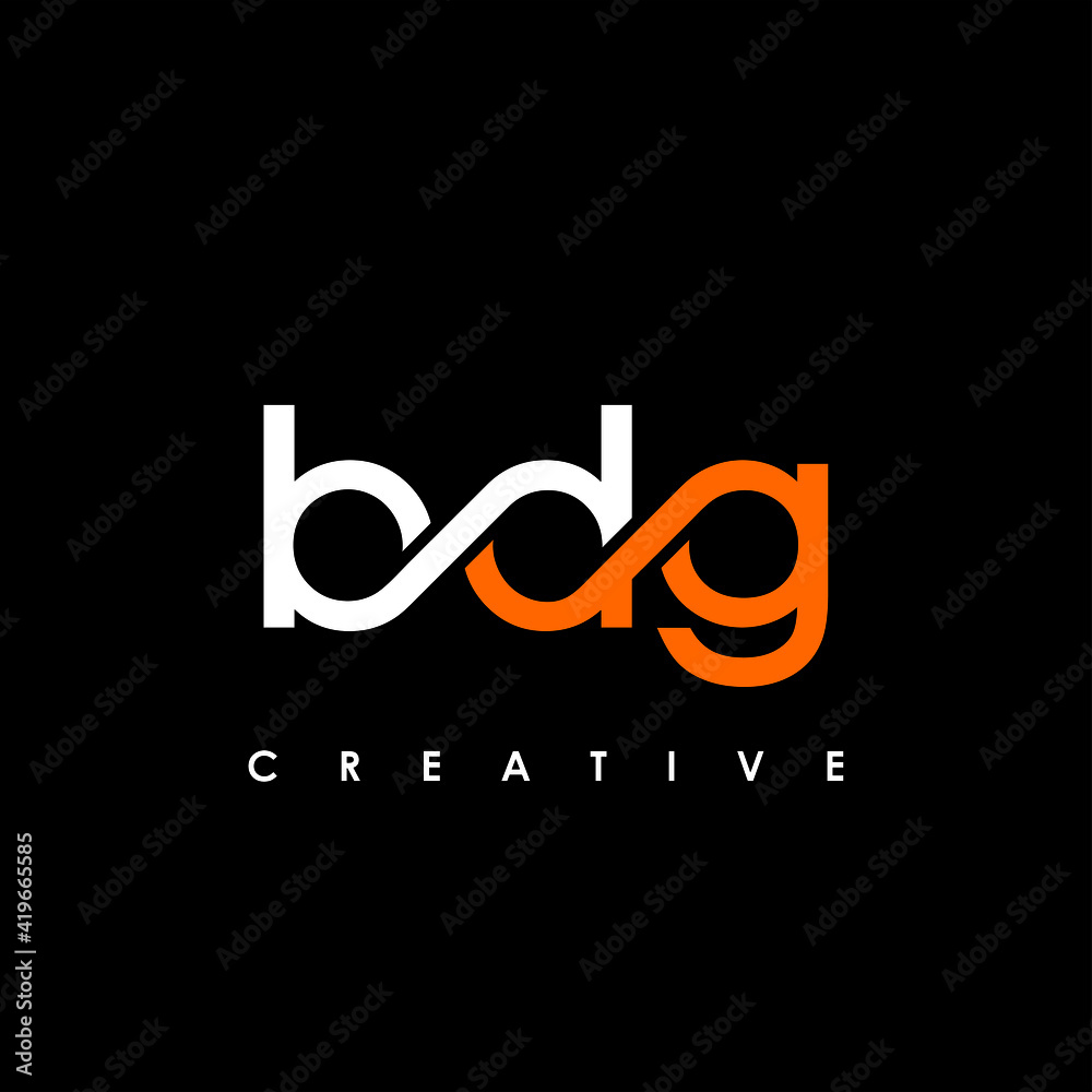 BDG Letter Initial Logo Design Template Vector Illustration Stock ...