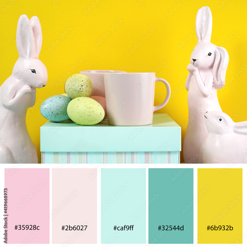Easter Designer Pack Color Palette inspired by Spring pastel colors ...