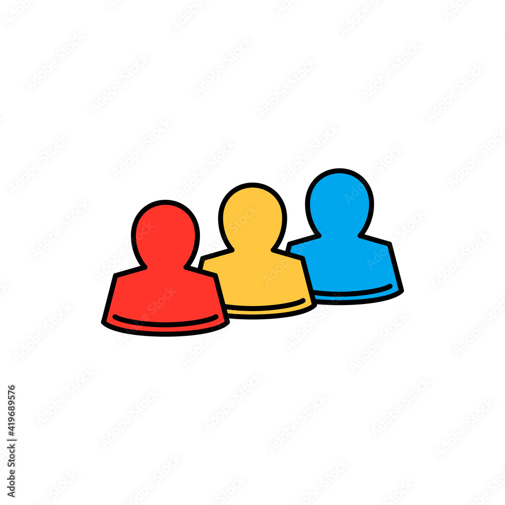 Racial and ethnic origin data protection, icons of people. Vector GDPR ...