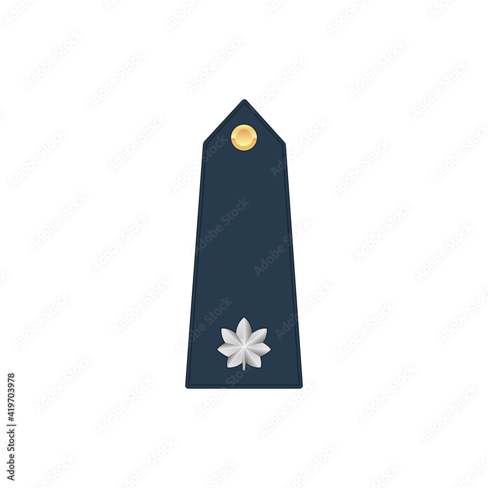 Colonel Lieutenant military stripe, commander rank isolated insignia ...