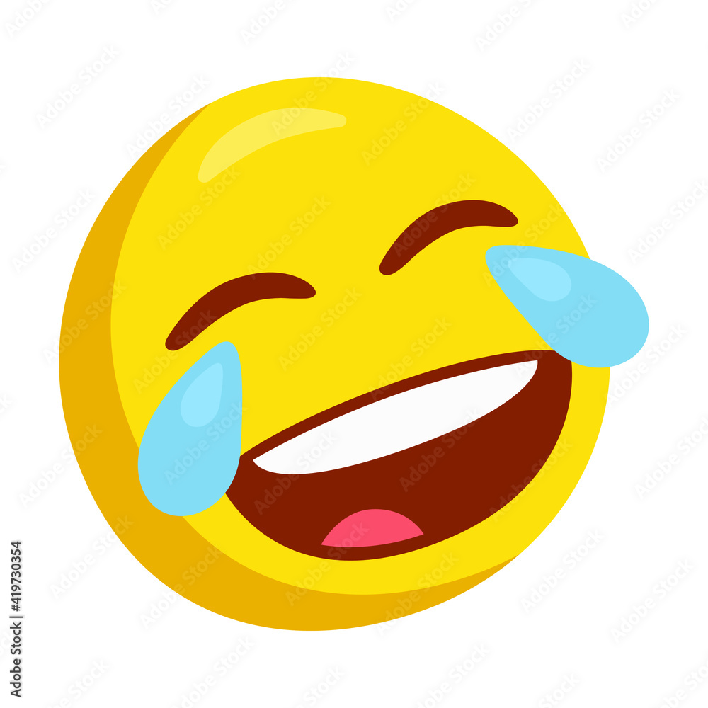 Rolling On The Floor Laughing Emoji Icon Illustration. ROFL Vector ...