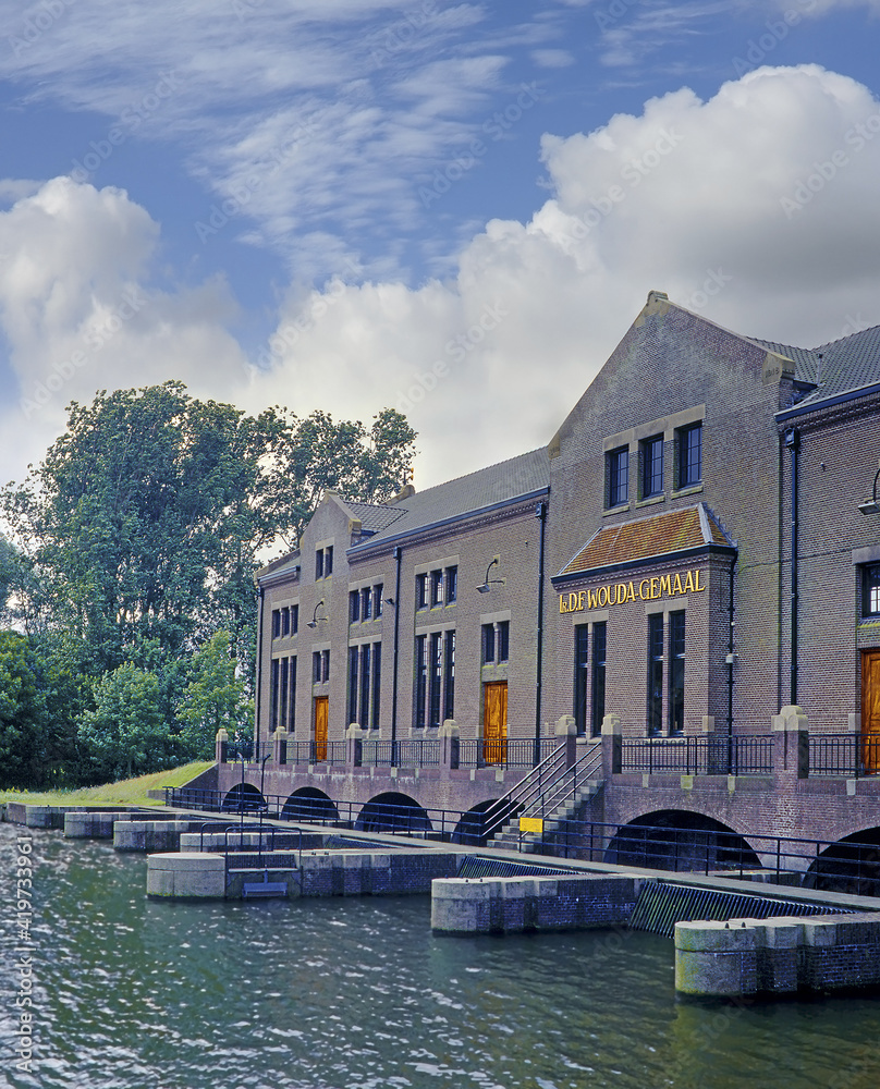 Lemmer, province Friesland the Netherlands. The Wouda pumping station ...