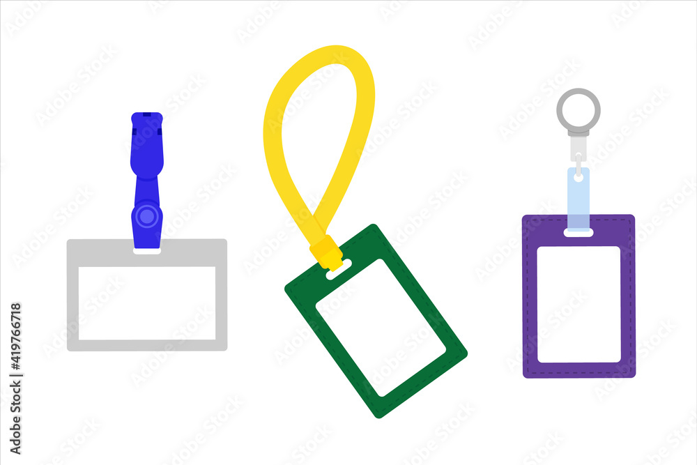 Name tag badges in different colors. Stock Vector | Adobe Stock