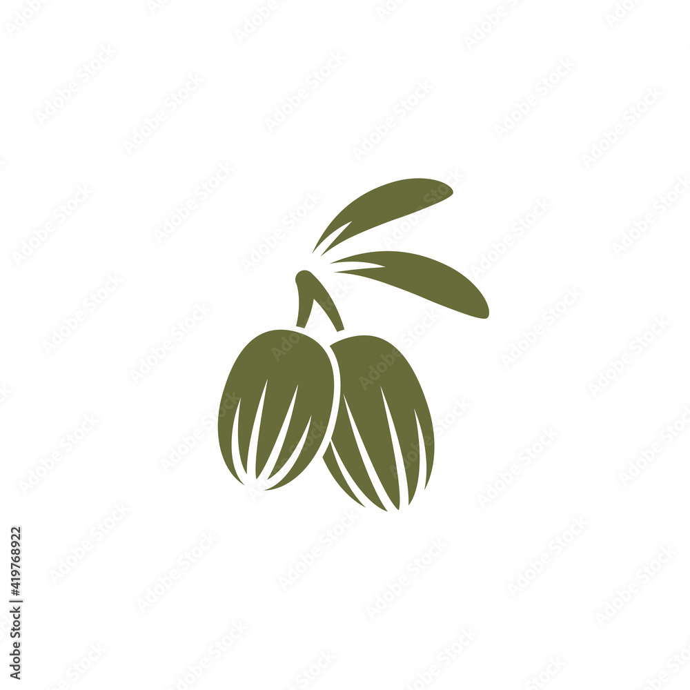 Shea nut green icon. vitellaria beauty and cosmetics oil. Stock Vector ...