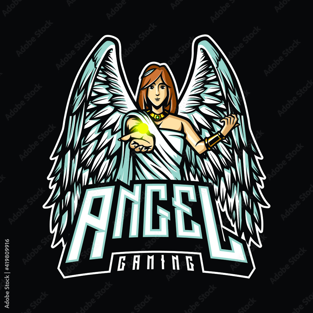 Angel Gaming mascot for esport and sport Stock Vector | Adobe Stock