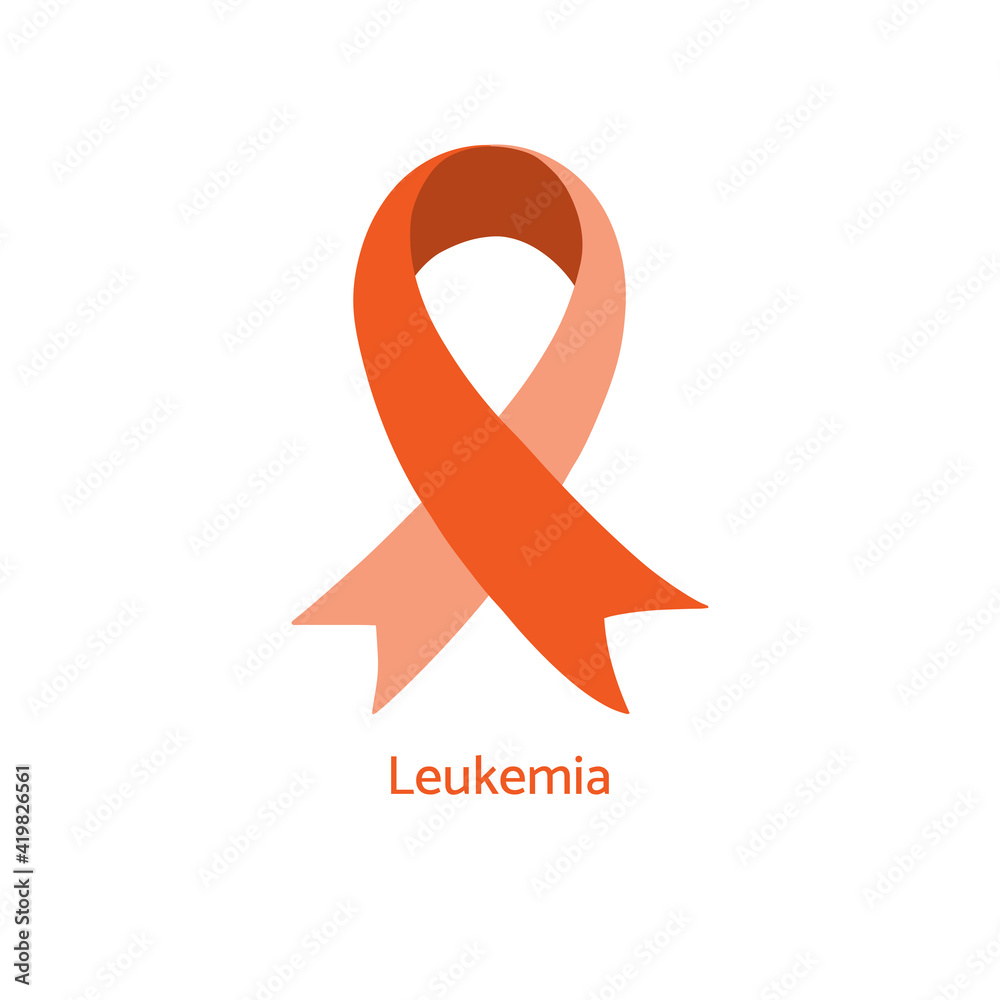 Leukemia awareness symbol. Orange vector illustration. Stock Vector ...