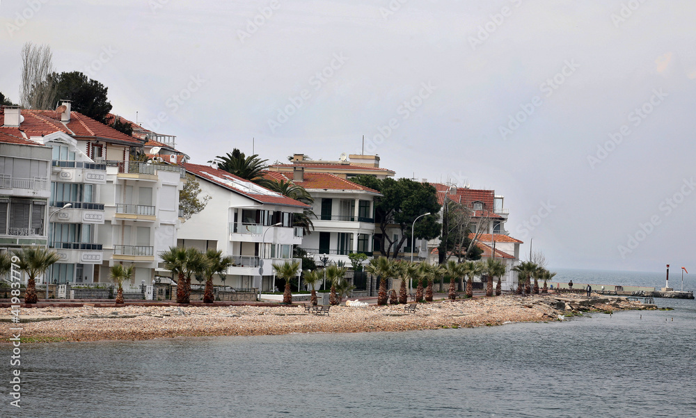Beach on Kinaliada (Kinali Island) at Marmara Sea in Istanbul, Turkey ...