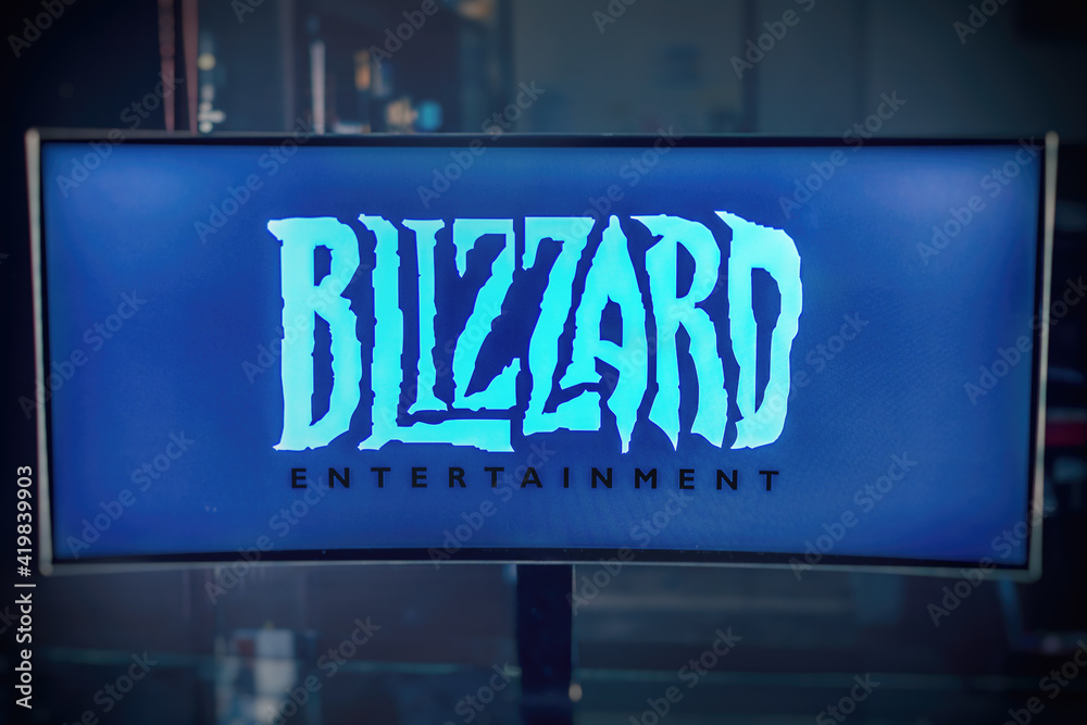 monitor logo Blizzard Entertainment software house producer of video ...