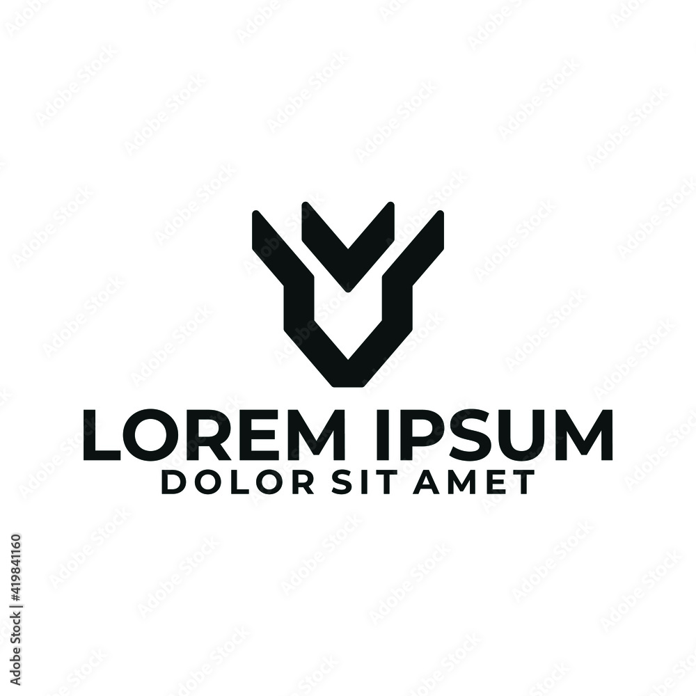 Initial letter RS logo template with geometric animal head illustration ...