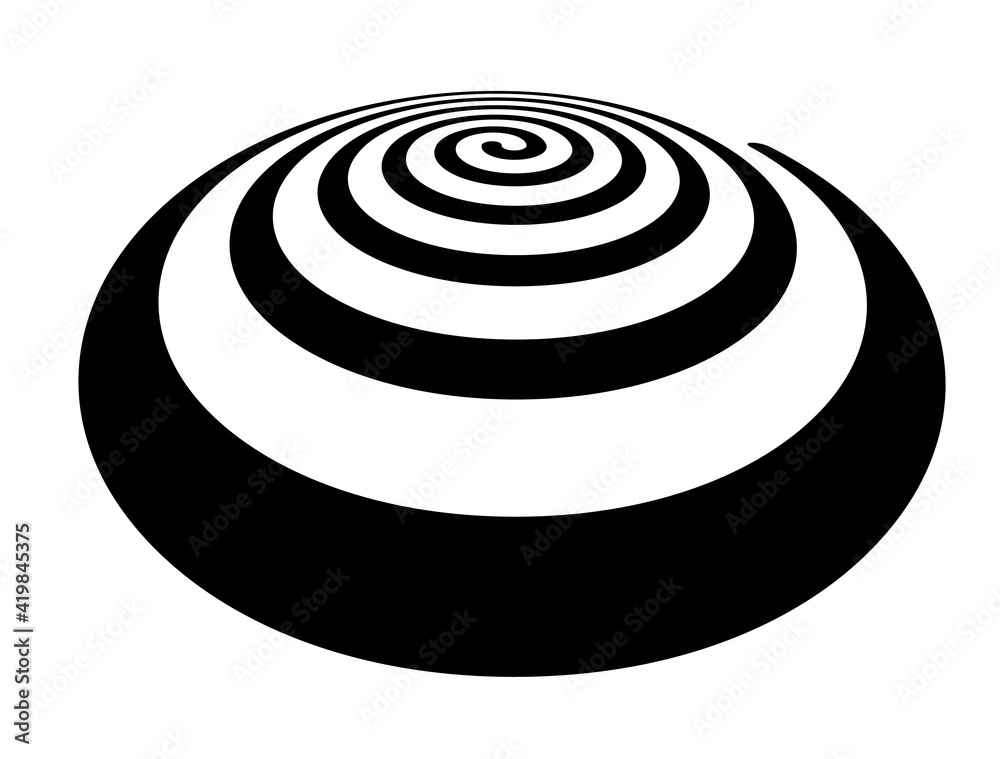 thick spiral shape in perspective view. Vector illustration Stock ...