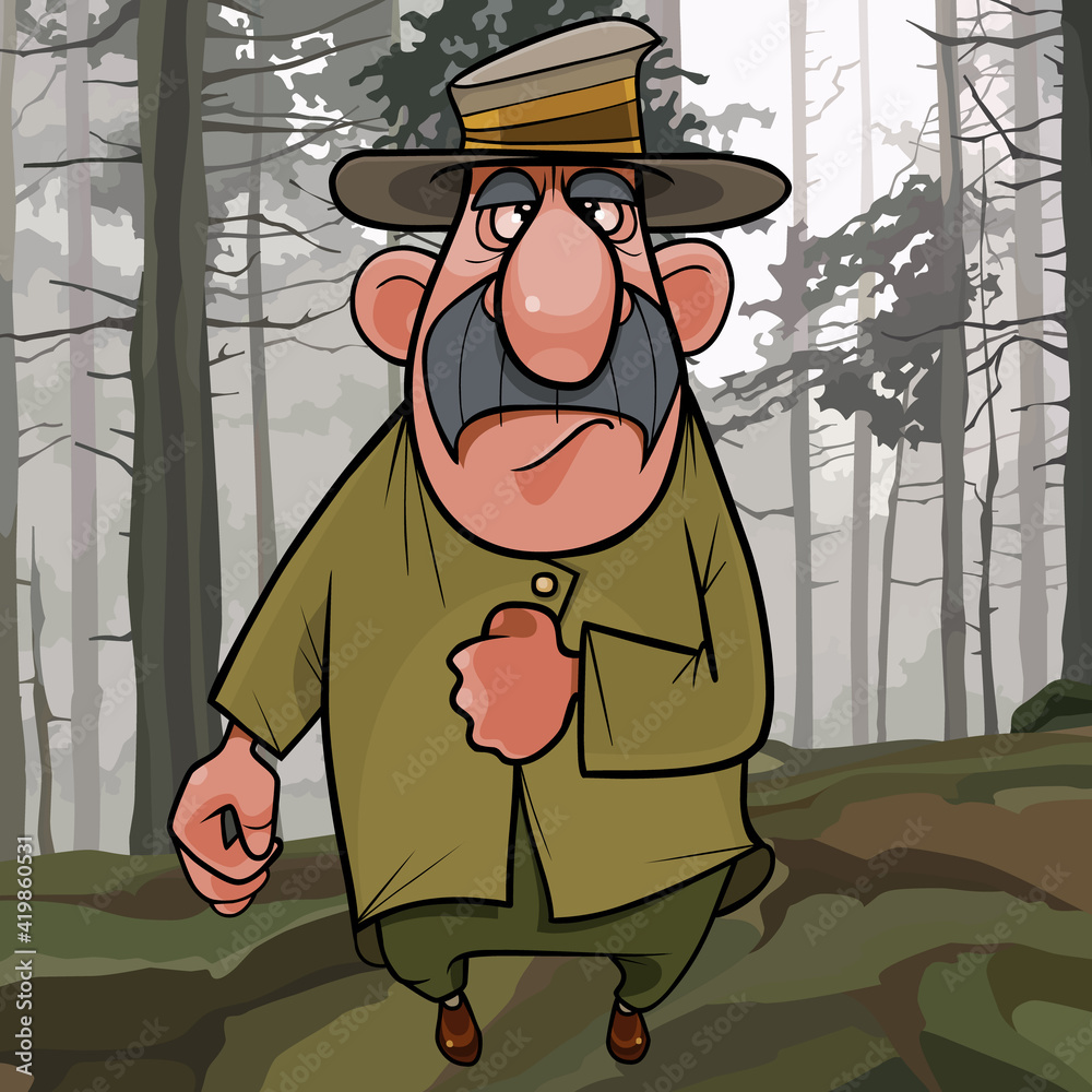 Serious Person Cartoon