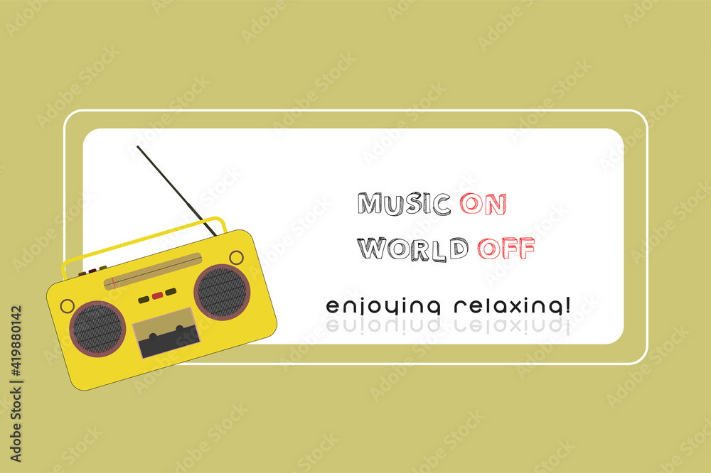 Music background radio, can be used as a banner, flyer, poster, logo ...