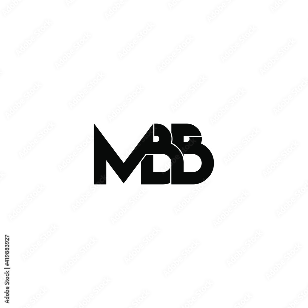 mbb letter original monogram logo design Stock Vector | Adobe Stock