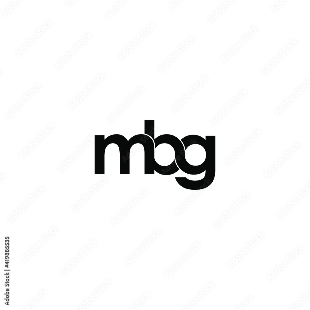 mbg letter original monogram logo design Stock Vector | Adobe Stock