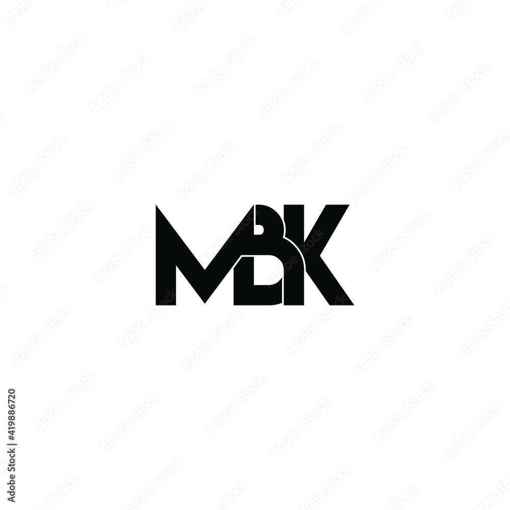 mbk letter original monogram logo design Stock Vector | Adobe Stock