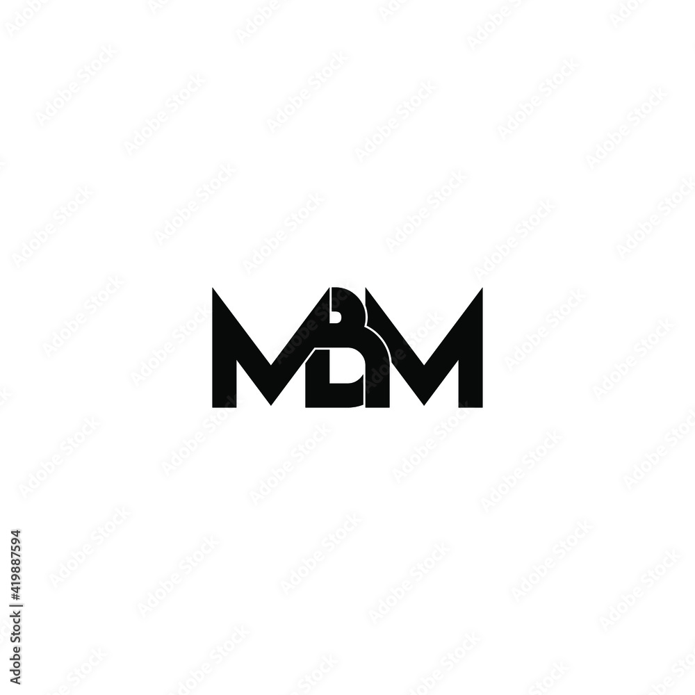 mbm letter original monogram logo design Stock Vector | Adobe Stock