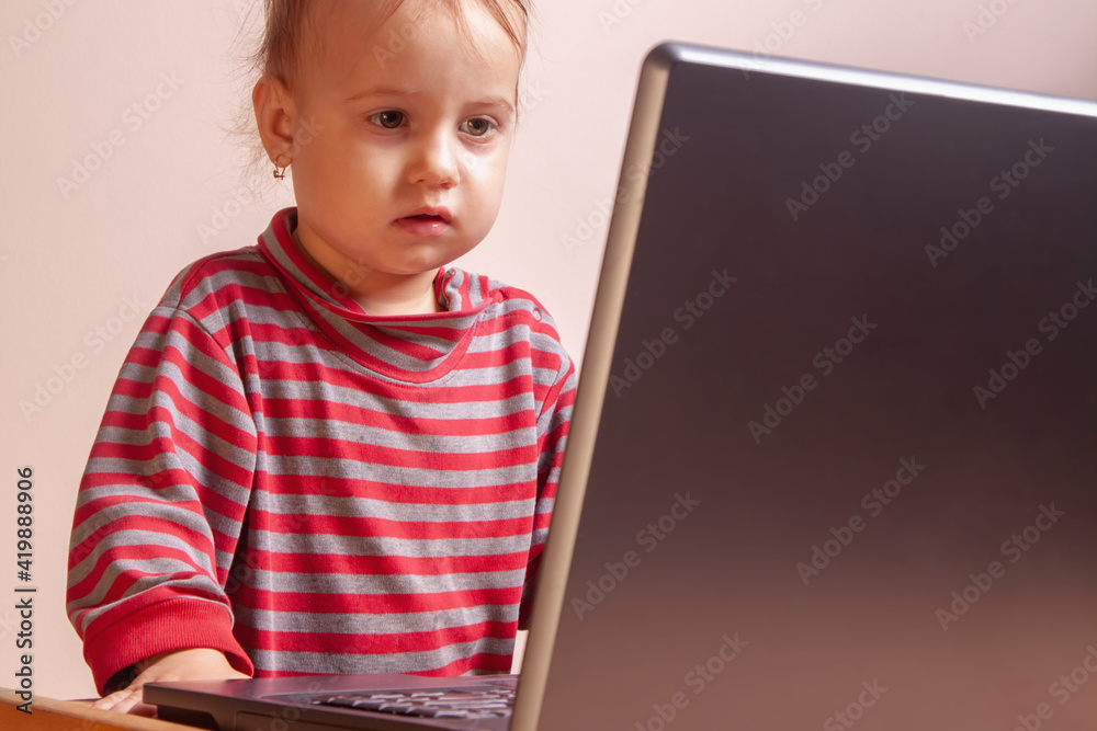 Educational software for kids. Young programmer. Humorous photo of a ...