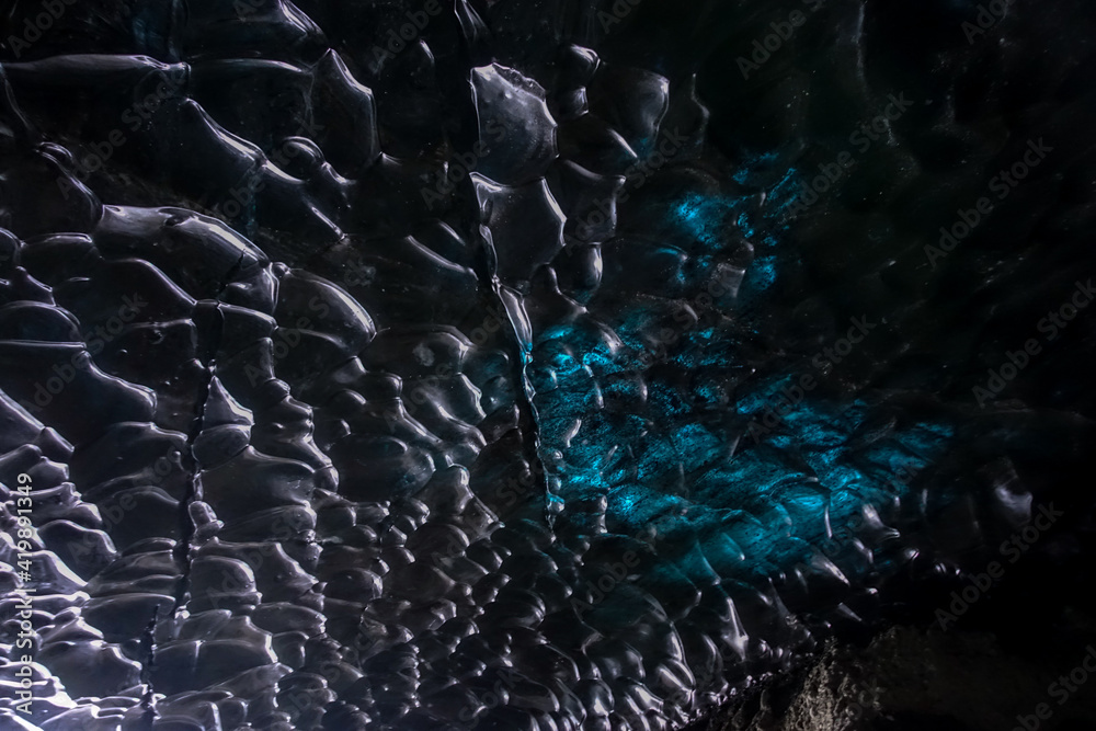 blue ice cave, iceland, nordic island, north atlantic, black ice cave ...