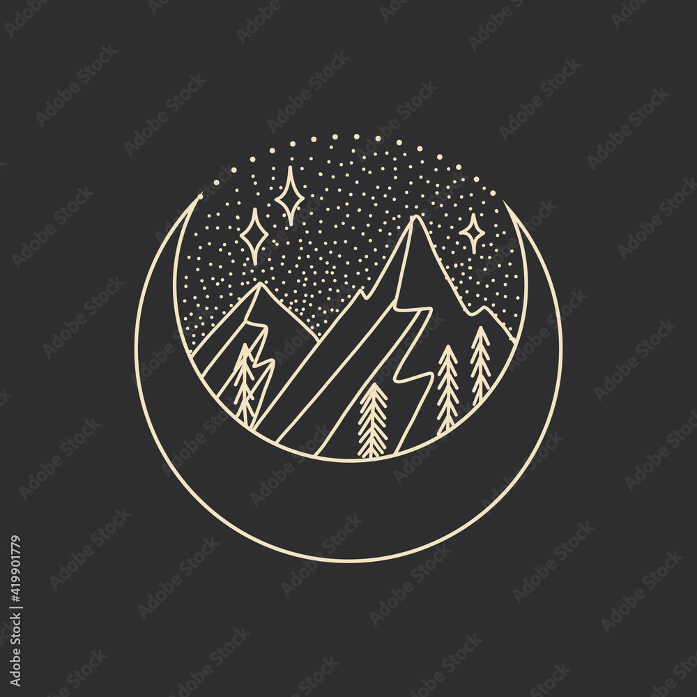 Vector illustration set of moon phases. Different stages of moonlight ...