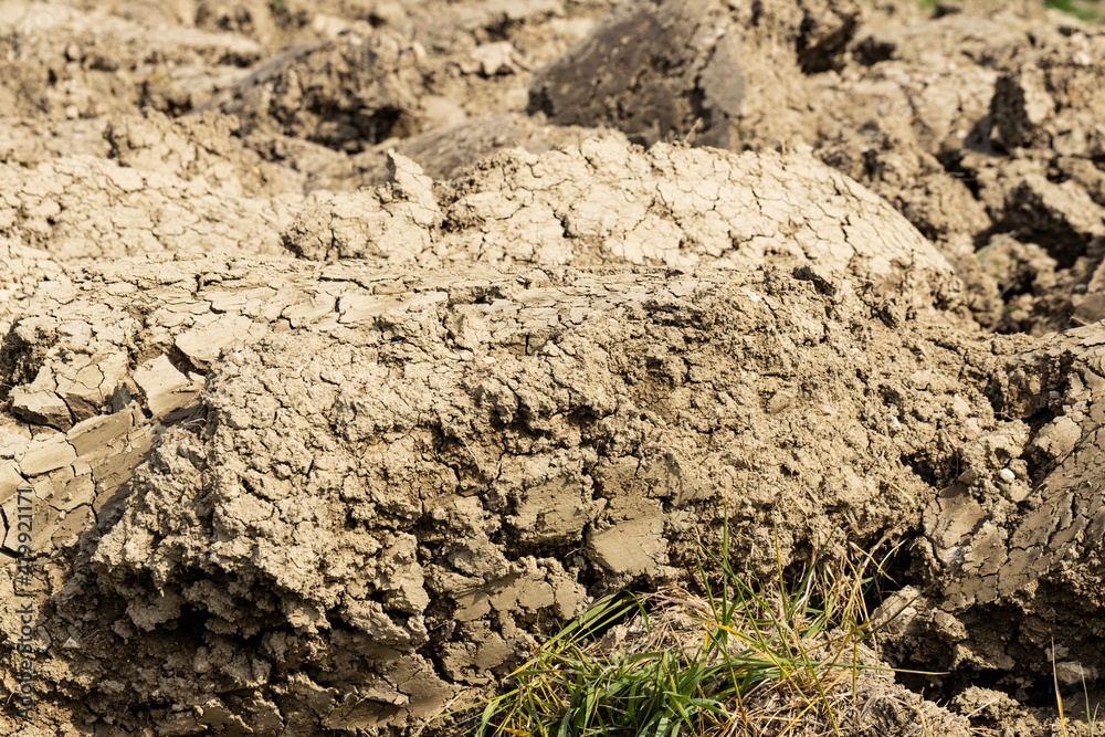 Background suitable for drought images of clods of earth and dry earth ...
